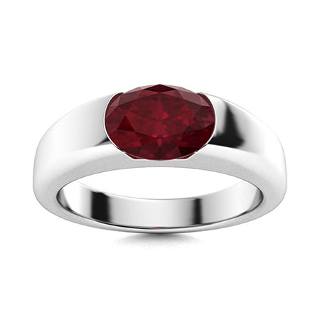 Men's Lab Created Ruby Wedding Bands | Men's Lab Created Ruby Rings ...