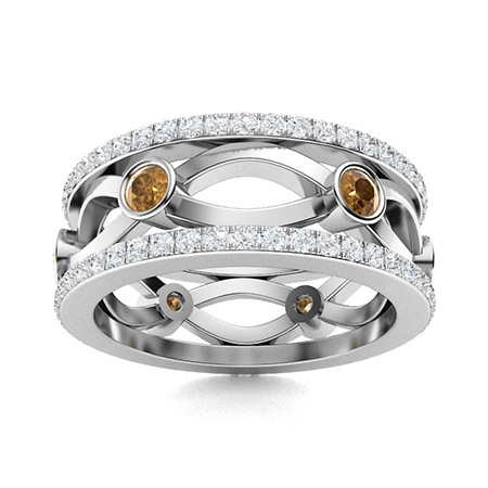 Men's Brown Diamond Wedding Bands | Men's Brown Diamond Rings | Diamondere