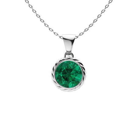 Lab Created Emerald Necklaces | Lab Created Emerald Pendants | Diamondere