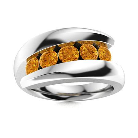 Men's Orange Sapphire Wedding Bands | Men's Orange Sapphire Rings ...