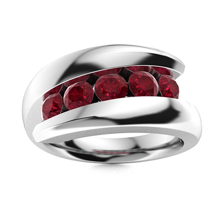 Men's Lab Created Ruby Wedding Bands | Men's Lab Created Ruby Rings ...