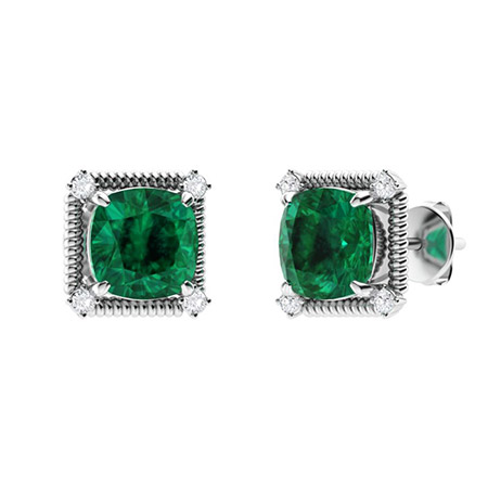 Lab-Created Emerald Earrings For Women | Certified Fine Jewelry ...