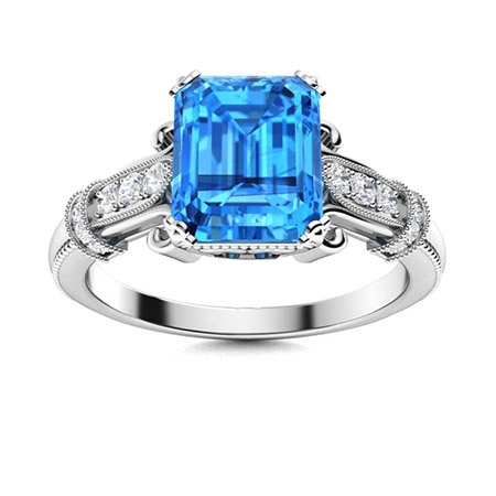 Macy's blue topaz ring store