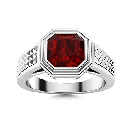 Men's Garnet Wedding Bands | Men's Garnet Rings | Diamondere (Natural ...