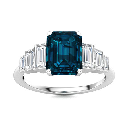 Lab-Created Blue Diamond Rings for Women | Certified Fine Jewelry ...