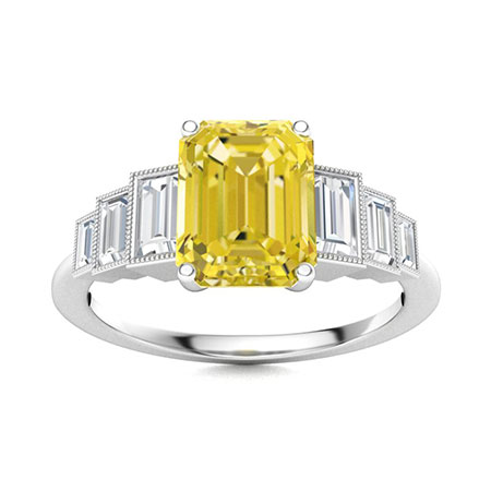 Yellow Diamond Rings for Women | Lab Created | Diamondere