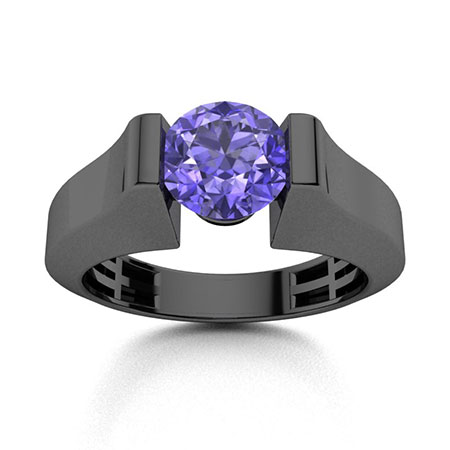 Men's Wedding Bands in Black Gold | Men's Rings in Black Gold | Diamondere