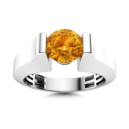 Men's Citrine Wedding Bands | Men's Citrine Rings | Diamondere