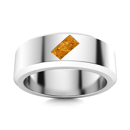 Men's Orange Sapphire Wedding Bands | Men's Orange Sapphire Rings ...