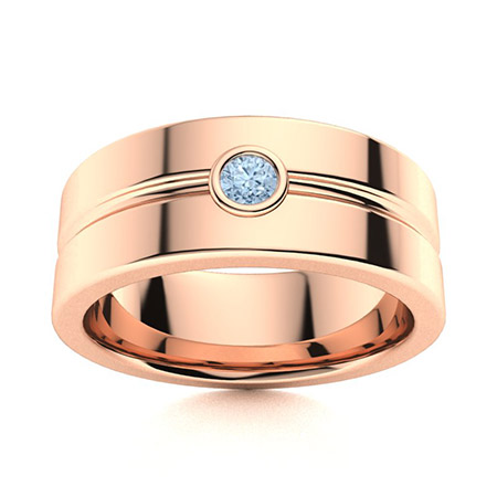 Men's Wedding Bands in Rose Gold | Men's Rings in Rose Gold | Diamondere