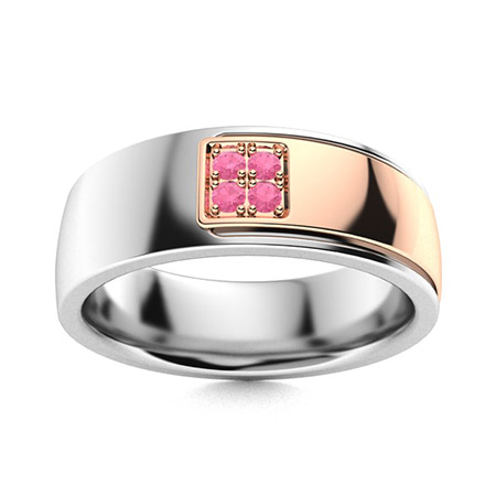 Men's Pink Tourmaline Wedding Bands | Men's Pink Tourmaline Rings ...