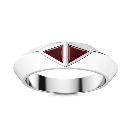 Men's Lab Created Ruby Wedding Bands | Men's Lab Created Ruby Rings ...