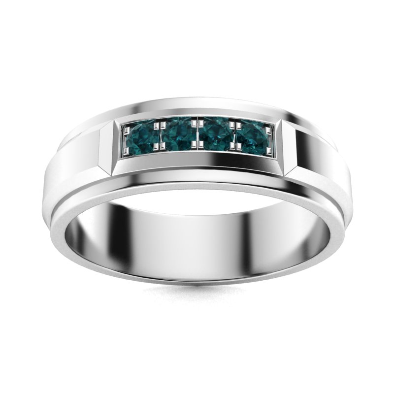 Men's Blue Diamond Wedding Bands | Men's Blue Diamond Rings | Diamondere