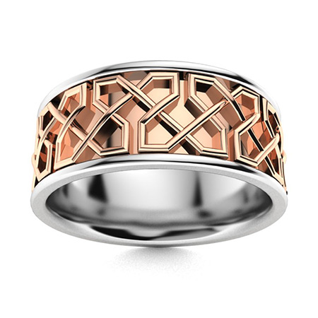 Micolette Men's Wedding Band | Men's Rings in 14k White Gold | Diamondere