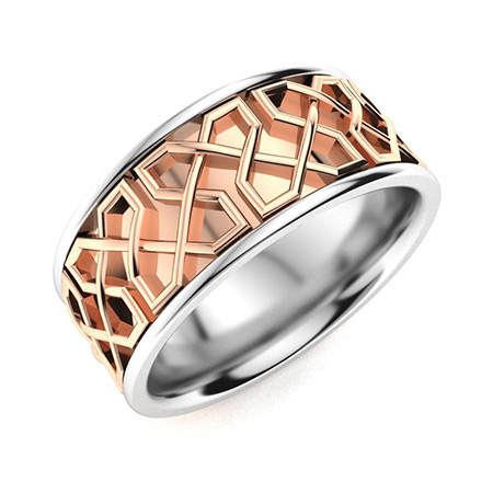 Micolette Men's Wedding Band | Men's Rings in 14k White Gold | Diamondere