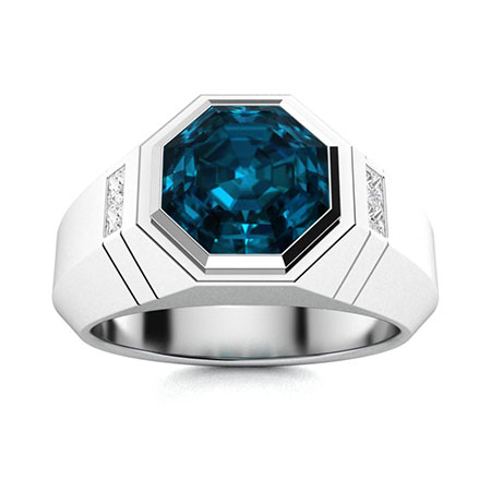 London blue topaz mens ring store