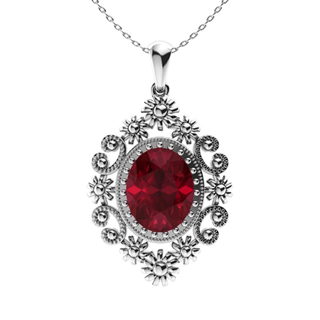 Ruby Necklaces | Ruby Pendants For Women | Pendants | Diamondere