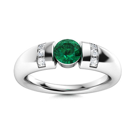 Men's Lab Created Emerald Wedding Bands | Men's Lab Created Emerald ...