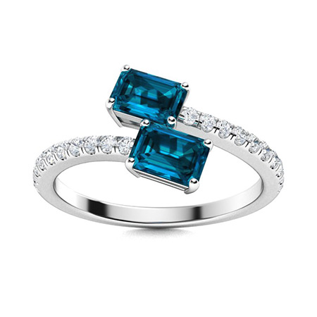 Lab Created Blue Diamond Rings for Women | Certified Fine Jewelry ...