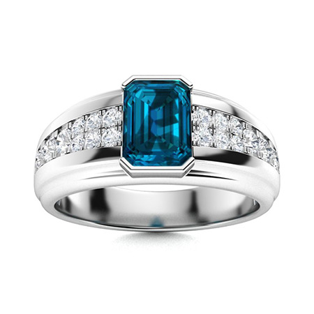 Lab Created Blue Diamond Rings for Women | Certified Fine Jewelry ...