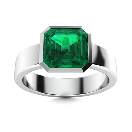 Men's Lab Created Emerald Wedding Bands | Men's Lab Created Emerald ...