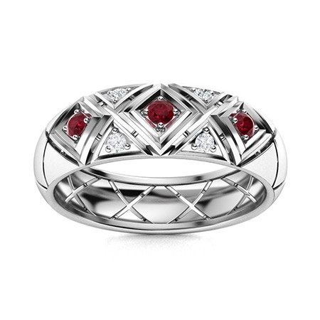 Men's Ruby Rings | Men's Ruby Wedding Bands | Diamondere