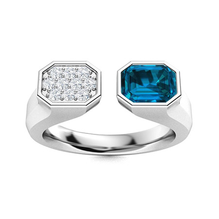 Lab Created Blue Diamond Rings for Women | Certified Fine Jewelry ...