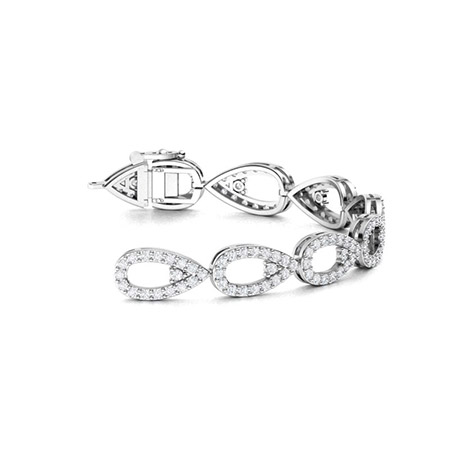 Orlantha Bracelet with Round SI Diamond | 3.94 carats Round SI Diamond ...