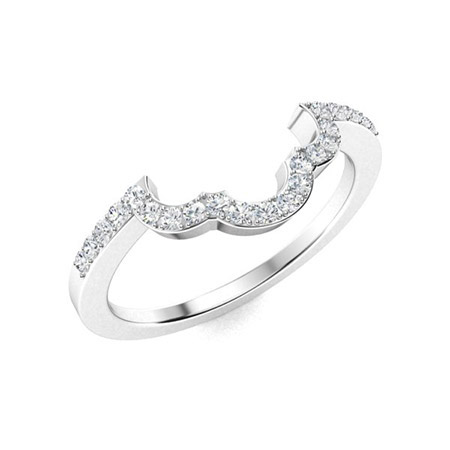 Oteka Matching Womens Band with Round SI Diamond | 0.2 carats Round SI ...