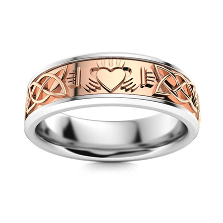 Pariv Men's Wedding Band | Men's Rings in 14k White Gold | Diamondere