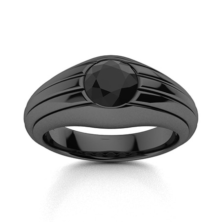 Men's Wedding Bands in Black Gold | Men's Rings in Black Gold | Diamondere