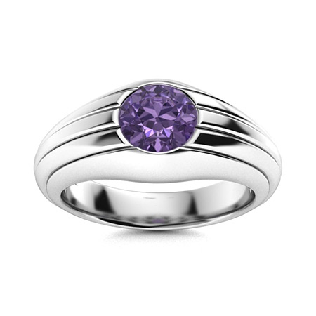 Men's Iolite Wedding Bands | Men's Iolite Rings | Diamondere