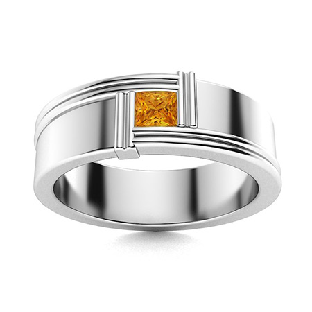 Men's Orange Sapphire Wedding Bands | Men's Orange Sapphire Rings ...