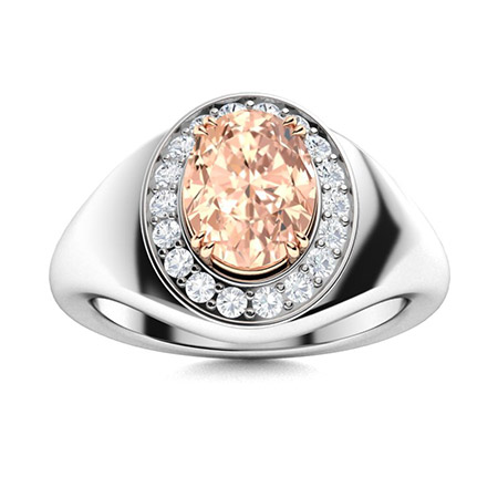 Men's Morganite Wedding Bands | Men's Morganite Rings | Diamondere