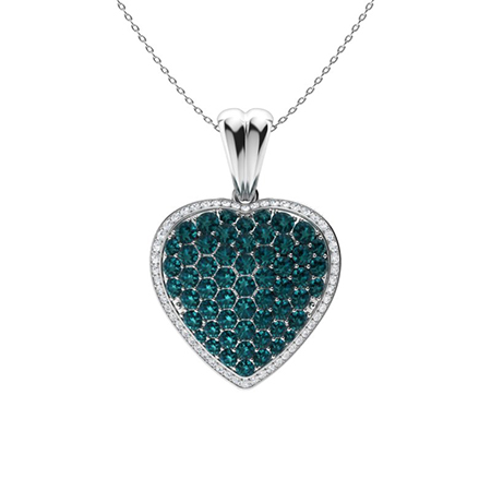 Blue Diamond Necklaces | Blue Diamond Pendants For Women | Pendants ...