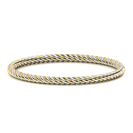 18k Yellow Gold Bangles For Women | Diamondere