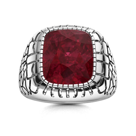 Men's Lab Created Ruby Wedding Bands | Men's Lab Created Ruby Rings ...