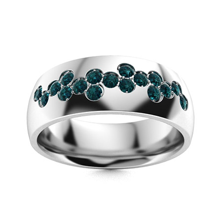Men's Blue Diamond Wedding Bands | Men's Blue Diamond Rings | Diamondere