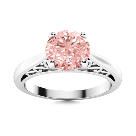 Lab-Created Pink Diamond Rings For Women | Diamondere