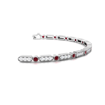 Ruby Bracelets For Women | Bracelets | Diamondere