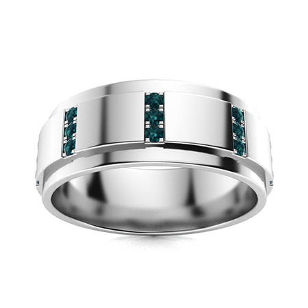 Men's Blue Diamond Wedding Bands | Men's Blue Diamond Rings ...