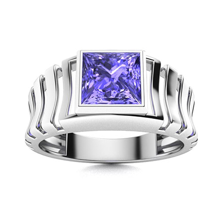Men's Tanzanite Wedding Bands | Men's Tanzanite Rings | Diamondere
