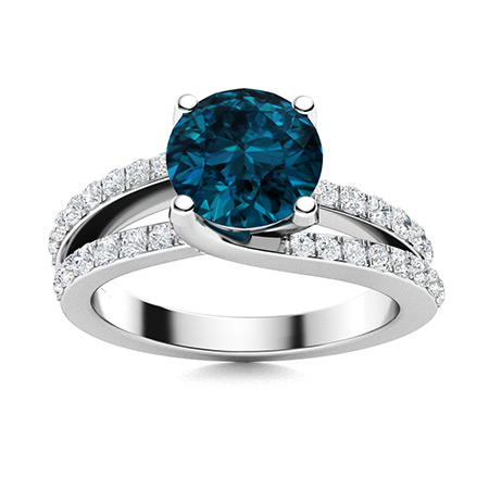 Lab-Created Blue Diamond Rings for Women | Certified Fine Jewelry ...