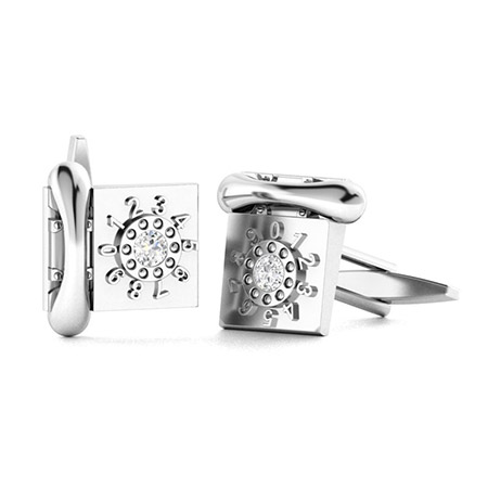 Men's VVS Diamond Cufflinks | Cufflinks | Diamondere (Natural & Certified)