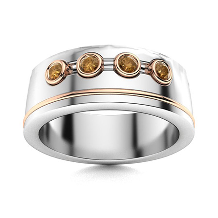 Men's Brown Diamond Wedding Bands | Men's Brown Diamond Rings ...