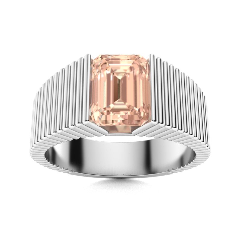 Men's Morganite Wedding Bands | Men's Morganite Rings | Diamondere