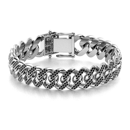 Men's Black Diamond Bracelets | Men's Bracelets | Diamondere (Natural ...
