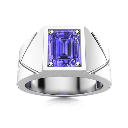 Men's Tanzanite Wedding Bands | Men's Tanzanite Rings | Diamondere