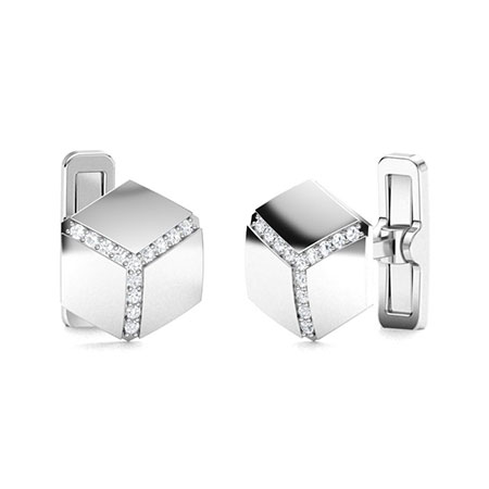 Men's VVS Diamond Cufflinks | Cufflinks | Diamondere (Natural & Certified)