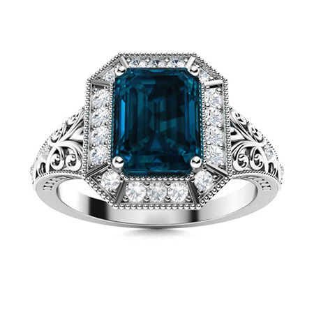 Lab Created Blue Diamond Rings for Women | Certified Fine Jewelry ...